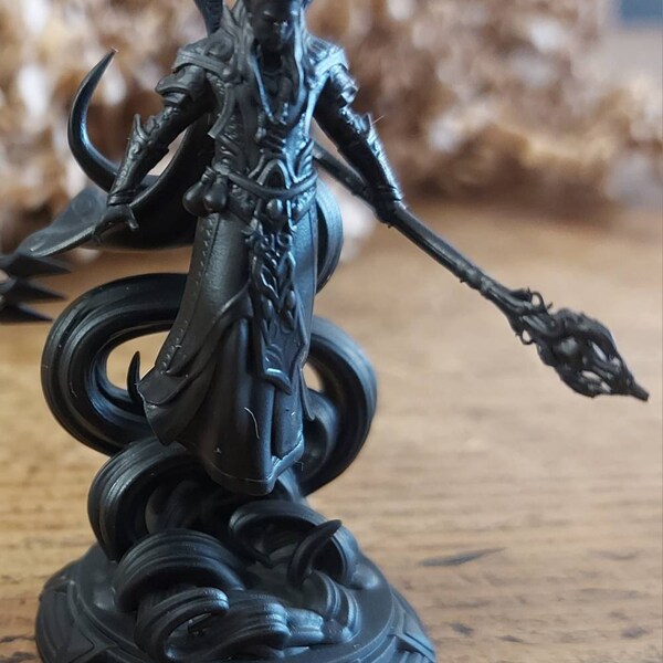 Elf Archmage Male Warlock Miniature | 28mm-75mm | Resin 3D Printed D&D ...