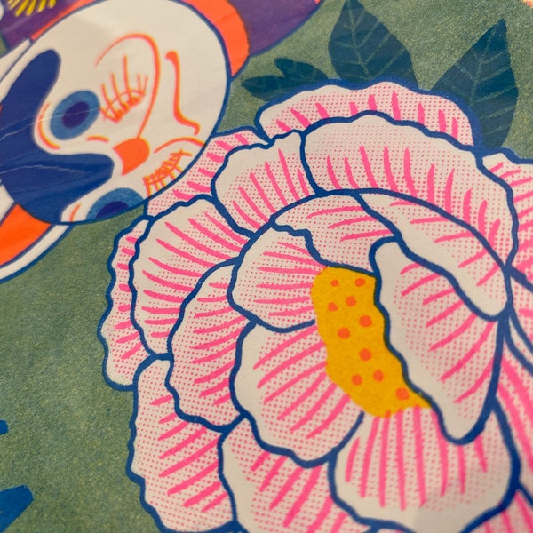 Japanese Botan Rice Candy - Risograph Art Print - 8.5 X 11 - Etsy