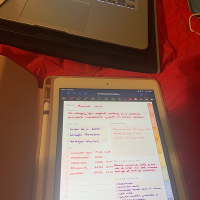 Undated Portrait Digital Planner Terrazzo Design Hustle Sanely® - Etsy