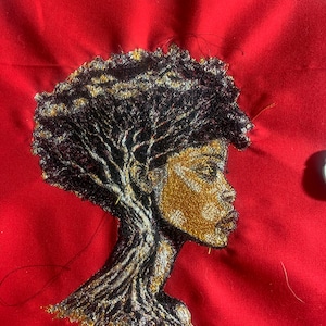 African Woman Machine Embroidery Design. African Tree. Instant Download ...