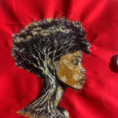 African Woman Machine Embroidery Design. African Tree. Instant Download ...