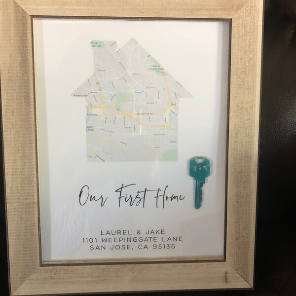 Our First Home Gift, First Home Map Print Gift, New Home Owner Gift ...