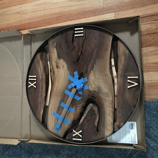 Made to Order, 18 Diameter Black Walnut Live Edge Wood Wall Clock ...