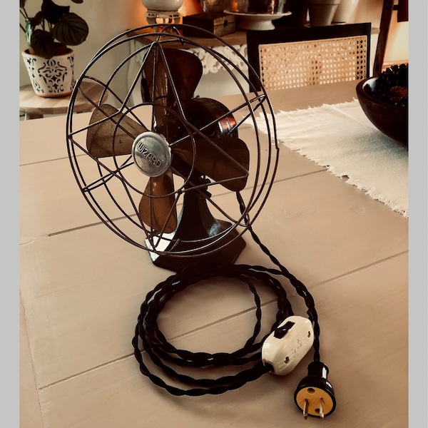 8 Foot Cloth Wire W/ Plug Attached, 26 Color Options, Twisted Cord ...