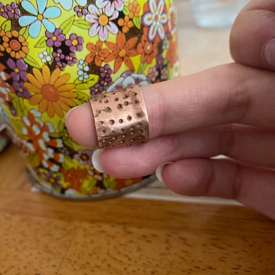 Copper Medieval Thimble Ring. Replica of Medieval Thimble. Viking ...