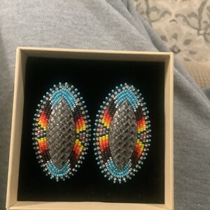 Assorted Set of 4 Pair of Cabochons/acrylic Centers/native | Etsy