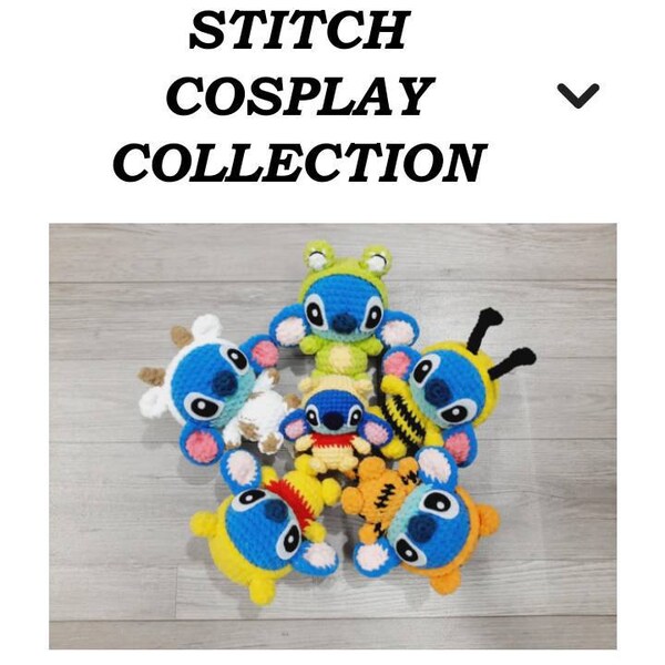 5in1 PDF File Amigurumi Cosplay Frog, Cow, Pooh, Tiger and Bee Pattern ...