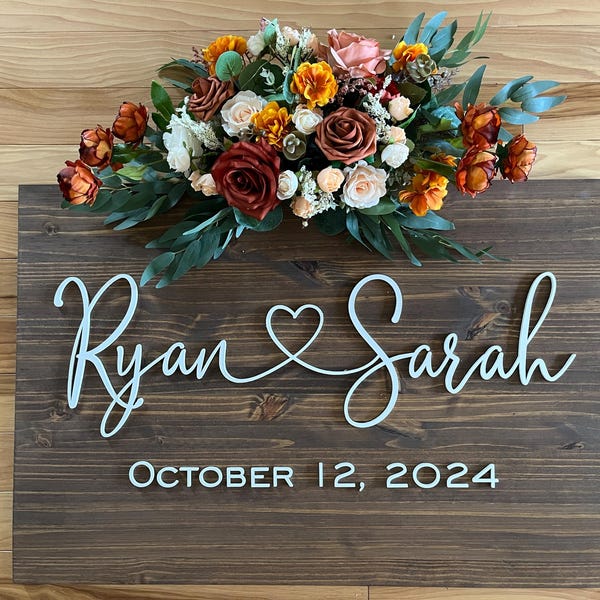 Burgundy Rust Orange Wedding Arch Floral Arrangement, Faux Flowers - Etsy