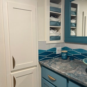 Door Flush Pull and Handle helix Brass Front and - Etsy