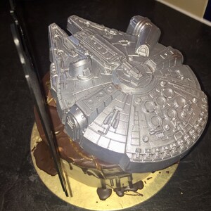Solid Chocolate Millenium Falcon Cake Topper Star Wars - Etsy