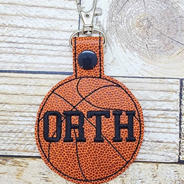 Embroidery Machine Download Design File - Basketball Bag Tag Key Fob - Etsy