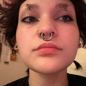 HALF GOLD / SILVER 4G, 5G, 6G, 7G, 8G, 10G, or 12G Anodized Astm F136 ...