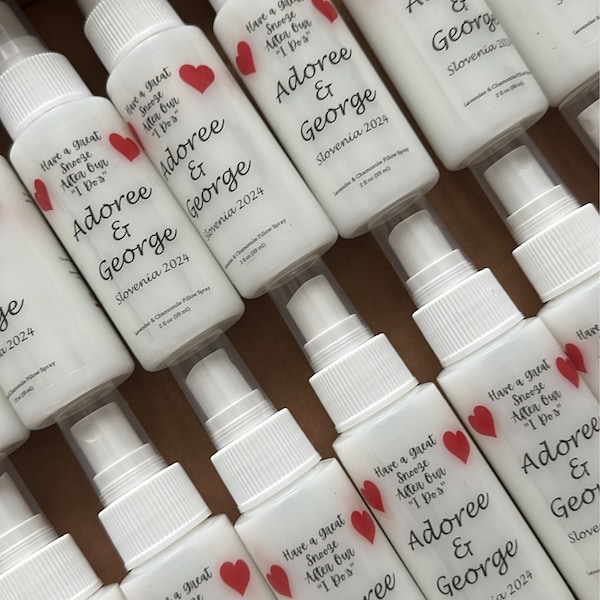 Bulk 50+ Bug Spray Bottles & Labels | Personalized Wedding Guest Gift ...