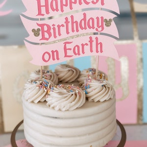 Pastel Vintage Style Disneyland Banner Party Supplies Pastel Birthday ...