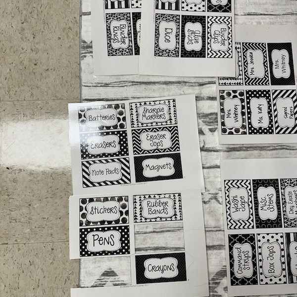 Modern Black and White Classroom Decor Bundle Classroom Bulletin Board ...