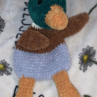 Crochet Duck Lovey Pattern, Crochet Snuggler, Crochet Lovey Pattern ...