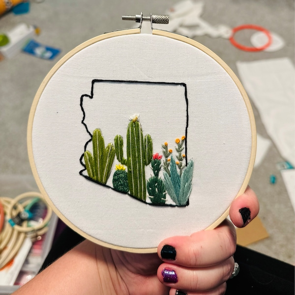Arizona Embroidery PDF Pattern & Stitch Guide - Digital Download - Etsy