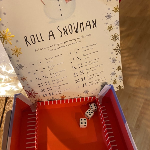 Christmas Roll A Snowman Dice Game | Christmas Dice Game | Family Xmas ...