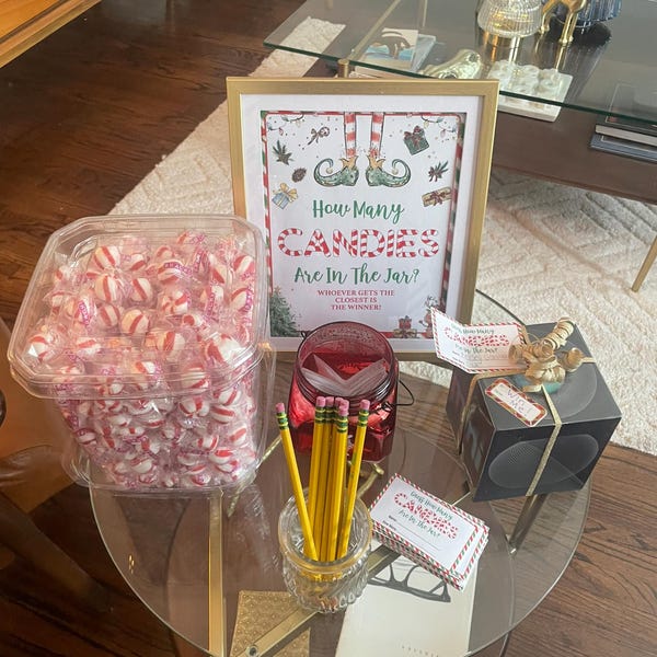 Christmas Candy Guessing Game Printable, How Many Candies Are in the ...