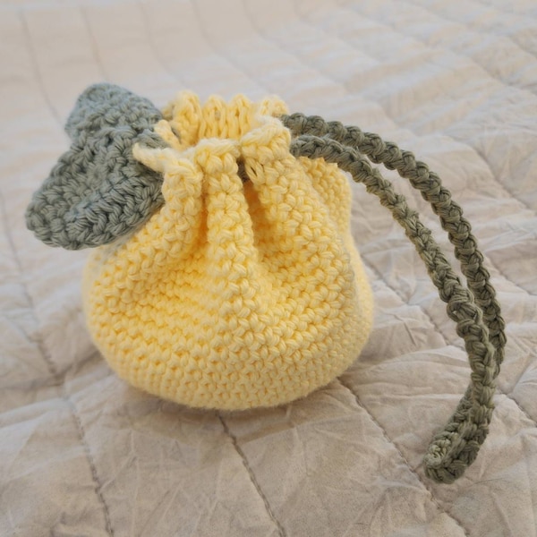 Crochet Orange Bag Pattern - Drawstring Bag Crochet Pattern Crochet ...