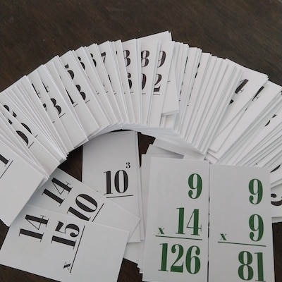 Multiplication Flash Cards 1-15 PLUS Squares and Cubes - Etsy