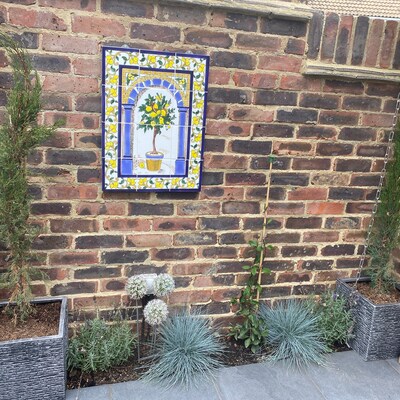 12 X 18 Hand Painted Citrus Lemon Tree Ceramic Tile Art Wall Mural ...