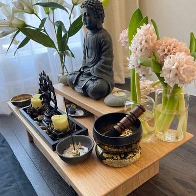 Table Top Altar . Beautifully Handcrafted 3 Tier Buddhist - Etsy