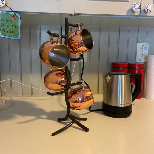 Iron Mug Tree – Holds 6 Mugs – Twig – American Made by Urban Forge ...