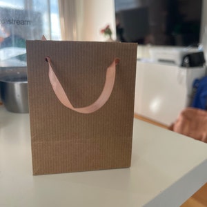 50 Extra Small Luxury Metallic Paper Bags .hand Made.satin Ribbon ...