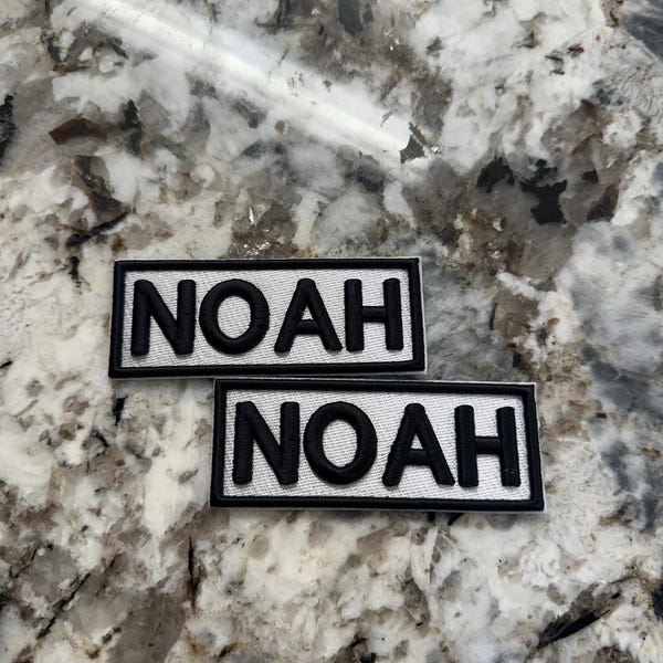 Personalized Name 3D Embroidered Patches, Custom Text Patches ...