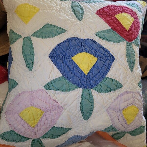 Patchwork Heart Pillow Quilted Heart Heart Decorative Pillow - Etsy