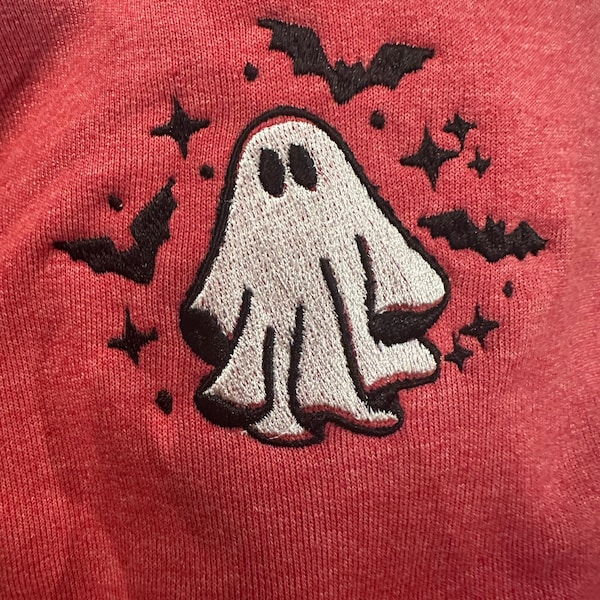 Ghost Embroidery Design for Halloween | Trendy Embroidery File | 4x4 ...
