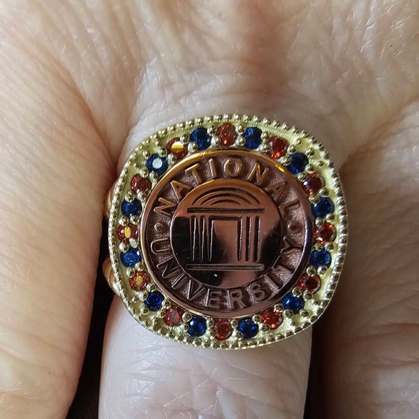 College Ring , Graduation Ring , Class Ring , Woman Gold Ring , Solid ...