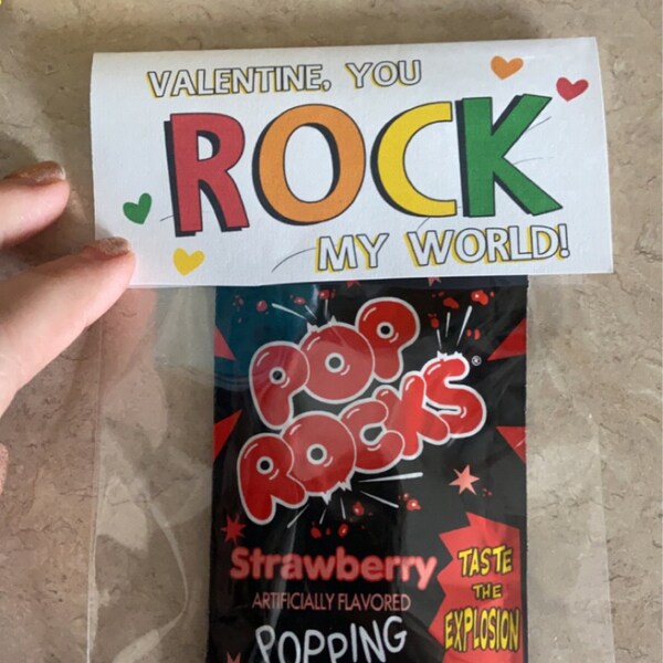 Valentine's Day Kids Pop Rocks Valentine Template - Valentine Cards ...