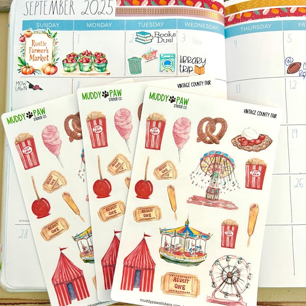 Vintage County Fair || Vintage Stickers, Card Stickers, County Fair ...