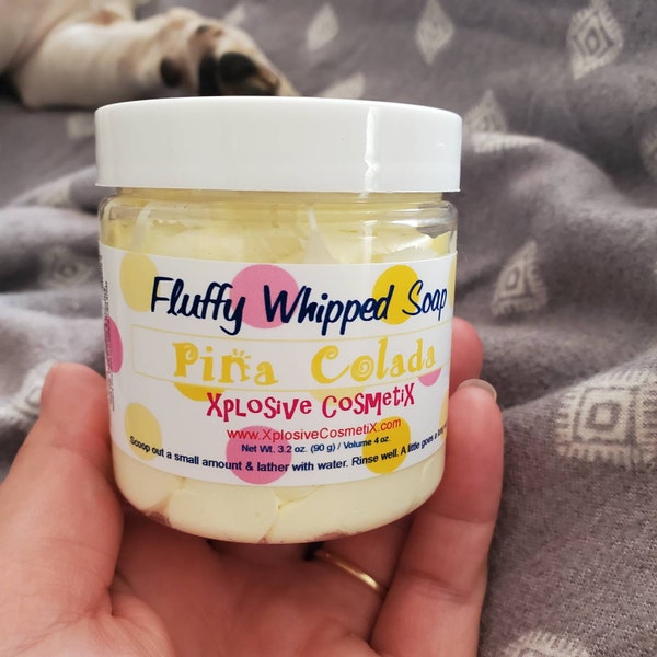 Pina Colada Fluffy Whipped Soap - Pina Colada Soap, Vegan Friendly ...