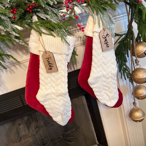 Stocking Tags, Laser Engraved Stocking Tags, Personalized Stocking Tags ...