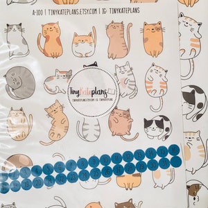 29 Cute Cat Planner Stickers, Cat Lover Planner Stickers, Cat Stickers ...