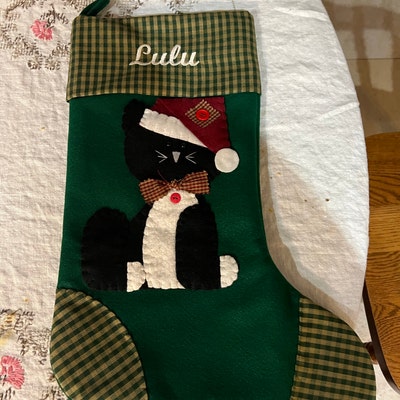Tabby Cat Stocking, Tabby Cat Christmas Stocking, Stocking for Cat ...