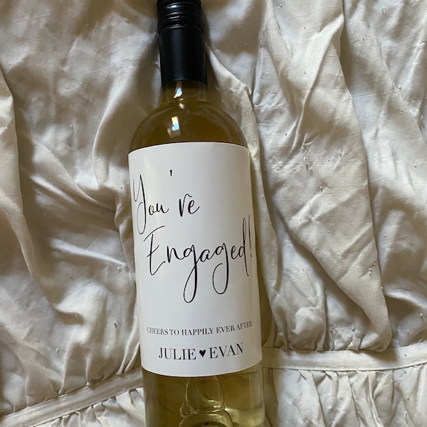 Engagement Wine Label, Engagement Gift, Pairs Well With Engagements ...