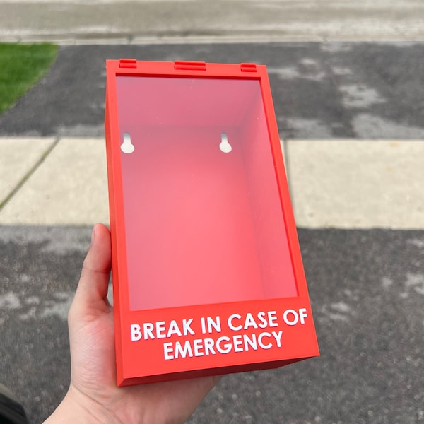 Break in Case of Emergency Box - Funny Wall Decor Gift - 3D Printed ...