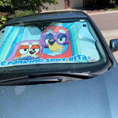 Bluey Auto Sunshade Car, Cartoon Car Sunshade, Bluey Car Sunshade ...