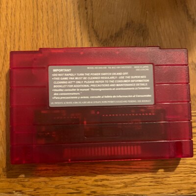 SNES Back Label Glossy Paper Replacement Label Decal Sticker Nintendo ...