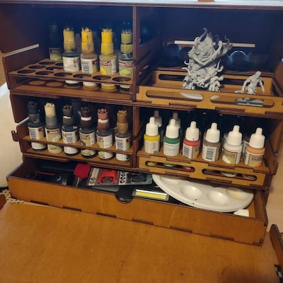MEGA Portable Paint Station, Modular Shelves and Storage Compatible ...