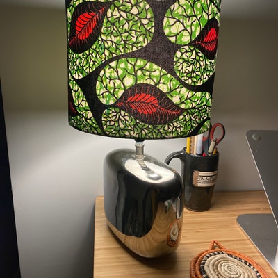 Afro Decor Drum Lampshade/ Wax Print Lamps Sunset Shade, African Print ...