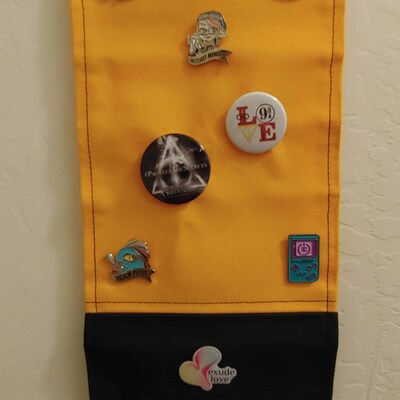 Long Pin Banner Enamel Pin Display Pick Your Color - Etsy