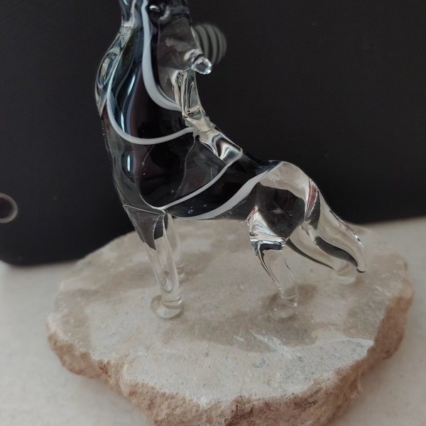 Howling Wolf Handblown Glass Sculpture - Etsy