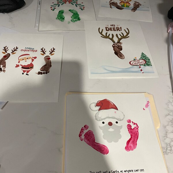 Christmas Handprint Footprint Art Craft, Christmas Bundle, Kids Baby ...