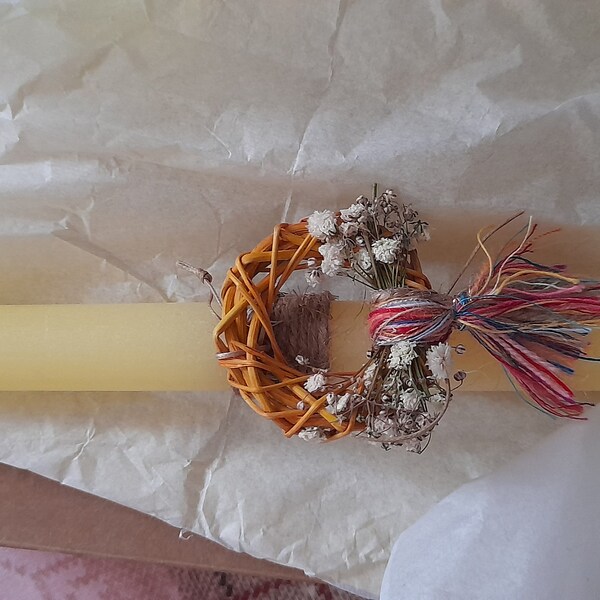 Christmas Hand Painted Pillar Candles Painted Festive Boxes on Pillar ...