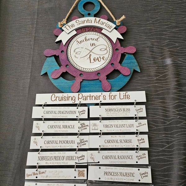 PERSONALIZED Anchor Cruise Ship Cabin Door Decor/ Wall Hanging Cruise ...